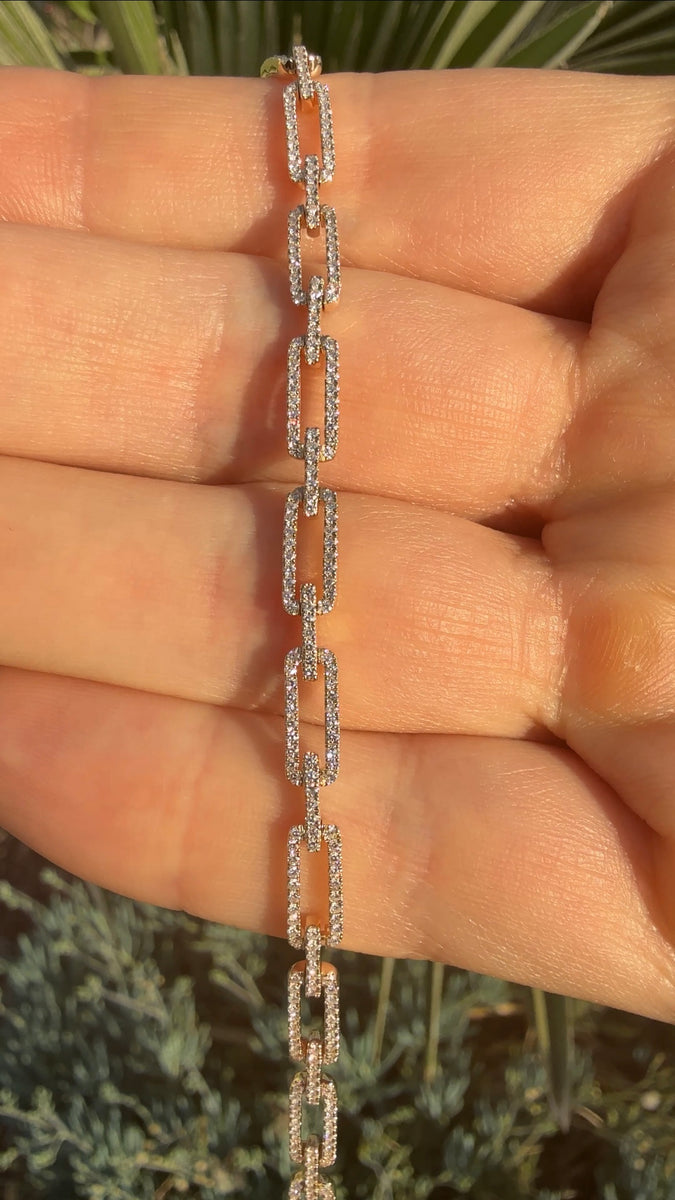 Diamond Chain Link Bracelet – Justin's Jewelers