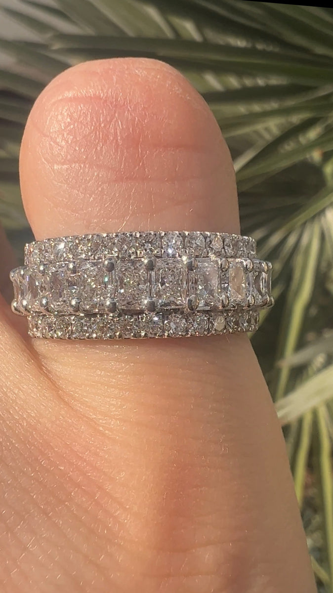 The Raymond Ring / Radiant Diamond Mens Band – Justin's Jewelers